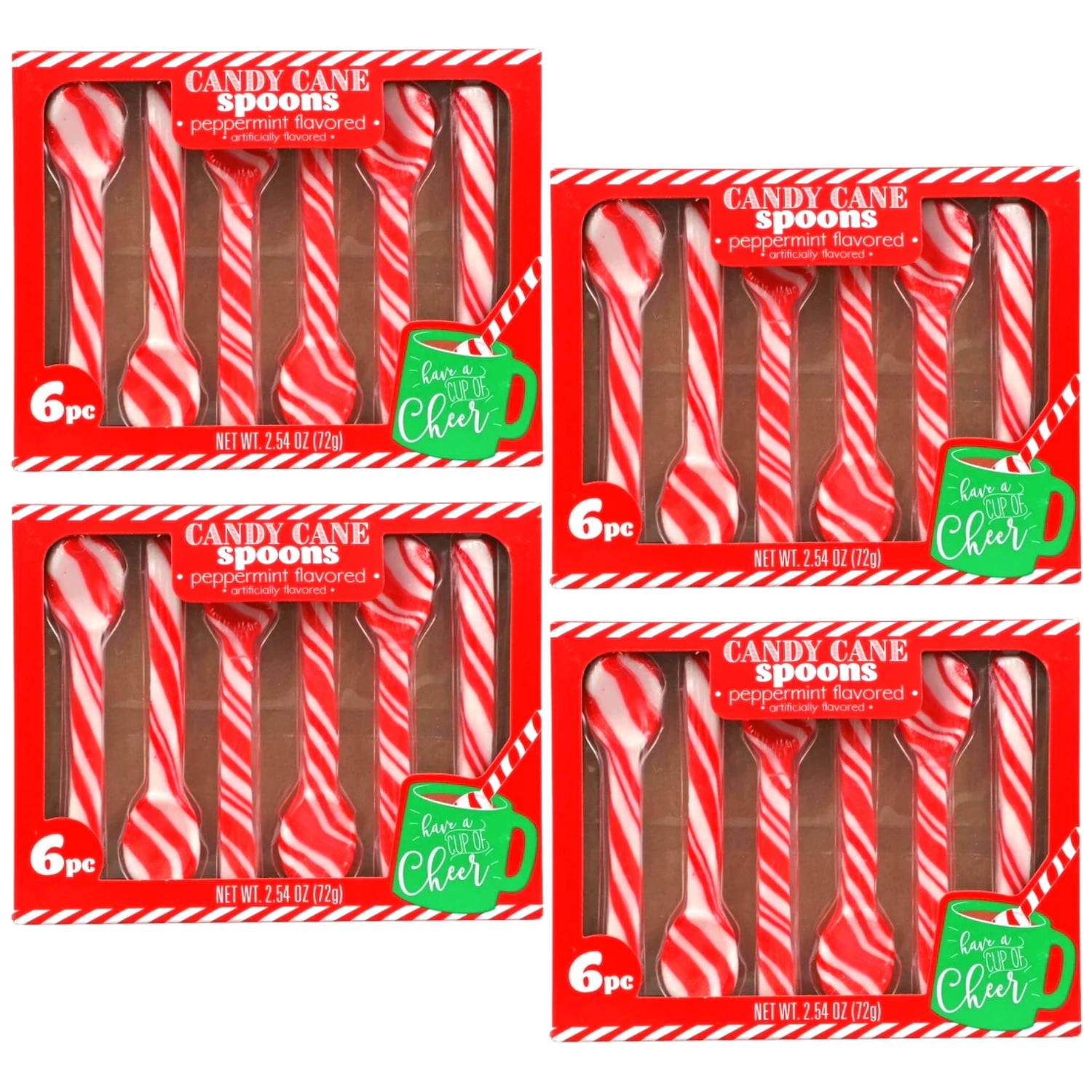 Candy Cane Spoons Peppermint Flavored Party Favors Treats Sweet Goodies ...