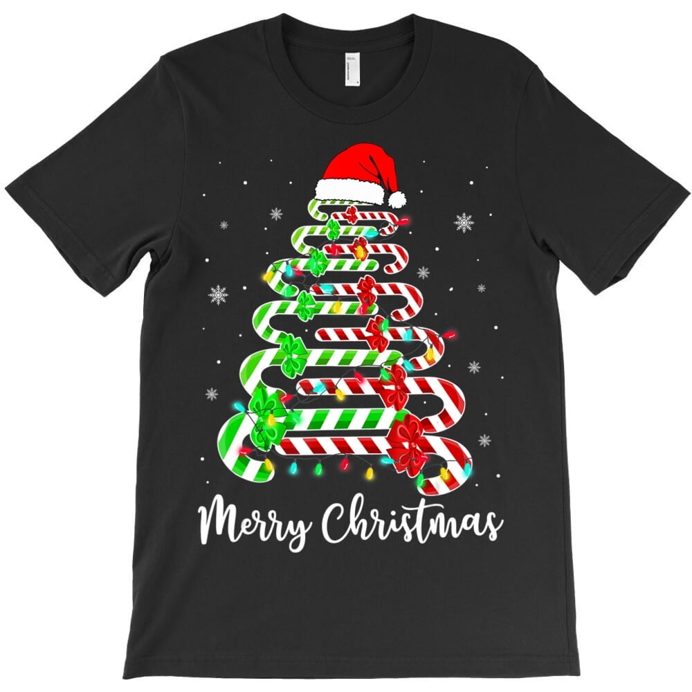 Candy Cane St. Nick Hat Xmas Tree Funny Merry Christmas Y'all Graphic ...