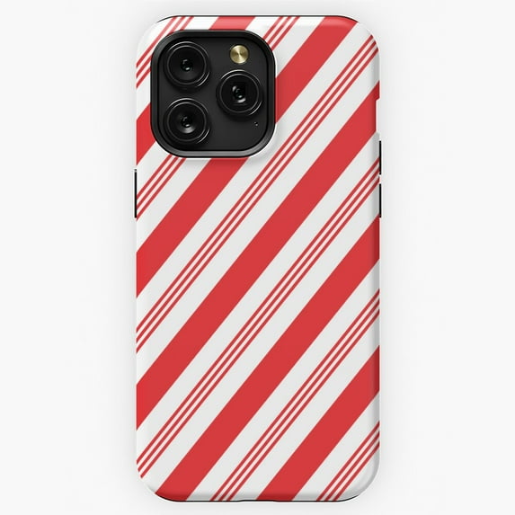 Candy Cane Stripes Holiday Vibes iPhone Case 17 to 11 Pro Max - Walmart.com