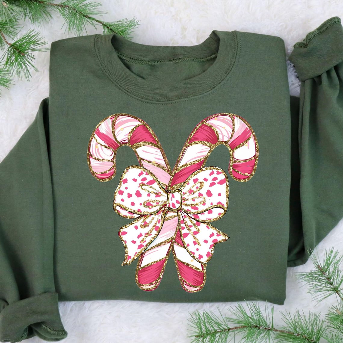 Candy Cane Sweatshirt, Candy Cane Club Sweatshirt, Pink Sweater, Squad Crewneck, Bow Candy ...