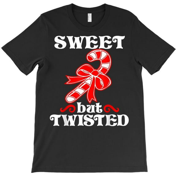 Candy Cane Sweet But Twisted Funny Christmas Holiday Graphic ...