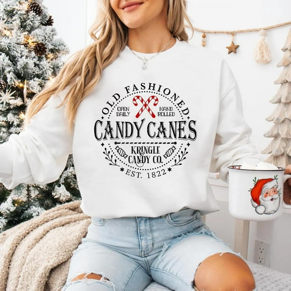 Candy Cane T-Shirt, North Pole T-Shirt, Retro Christmas T-Shirt, Candy ...