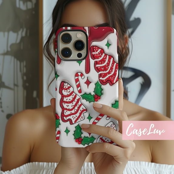 Candy Cane Tree Phone Case Holiday Graphic with iPhone 17 through 11 ...