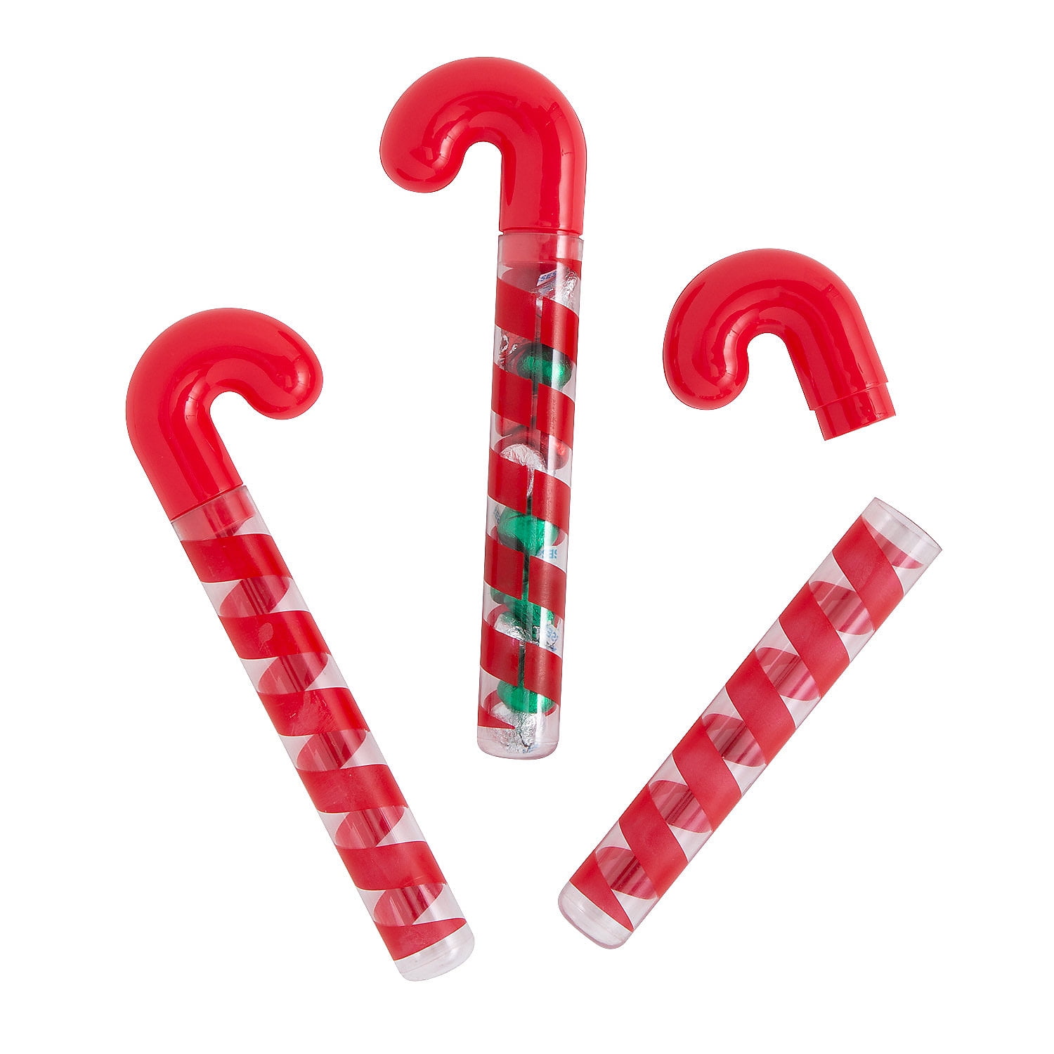 XMAS Themed Large Candy Cane Tube Container, Christmas Decorative Party ...