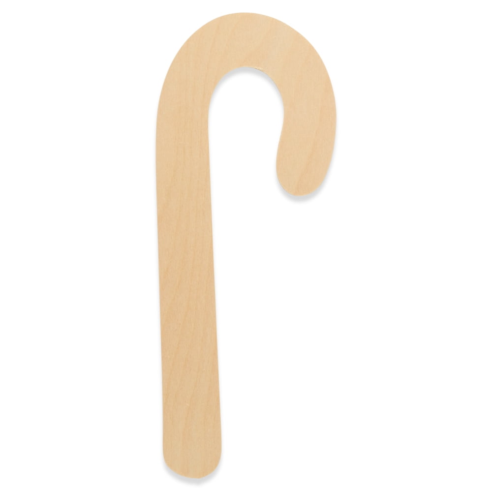 Candy Cane Wood Cutout, Unfinished Wood Cutout, Christmas Holiday Wood ...