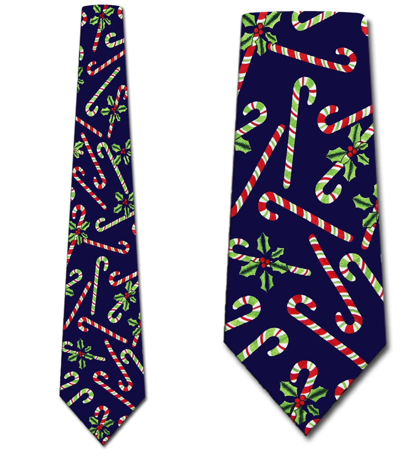 Candy Canes Allover (Navy) Necktie Mens Tie by Ste - Walmart.com