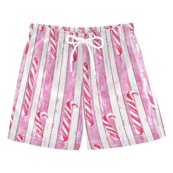 Candy Canes Pattern Swim Trunks Quick Dry Beach Pool Board Shorts ...