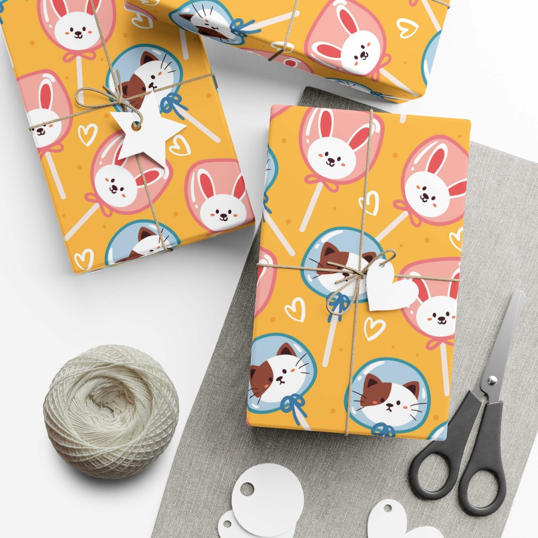 Happy Little Kitty Candy Cat Gift Wrap - Walmart.com