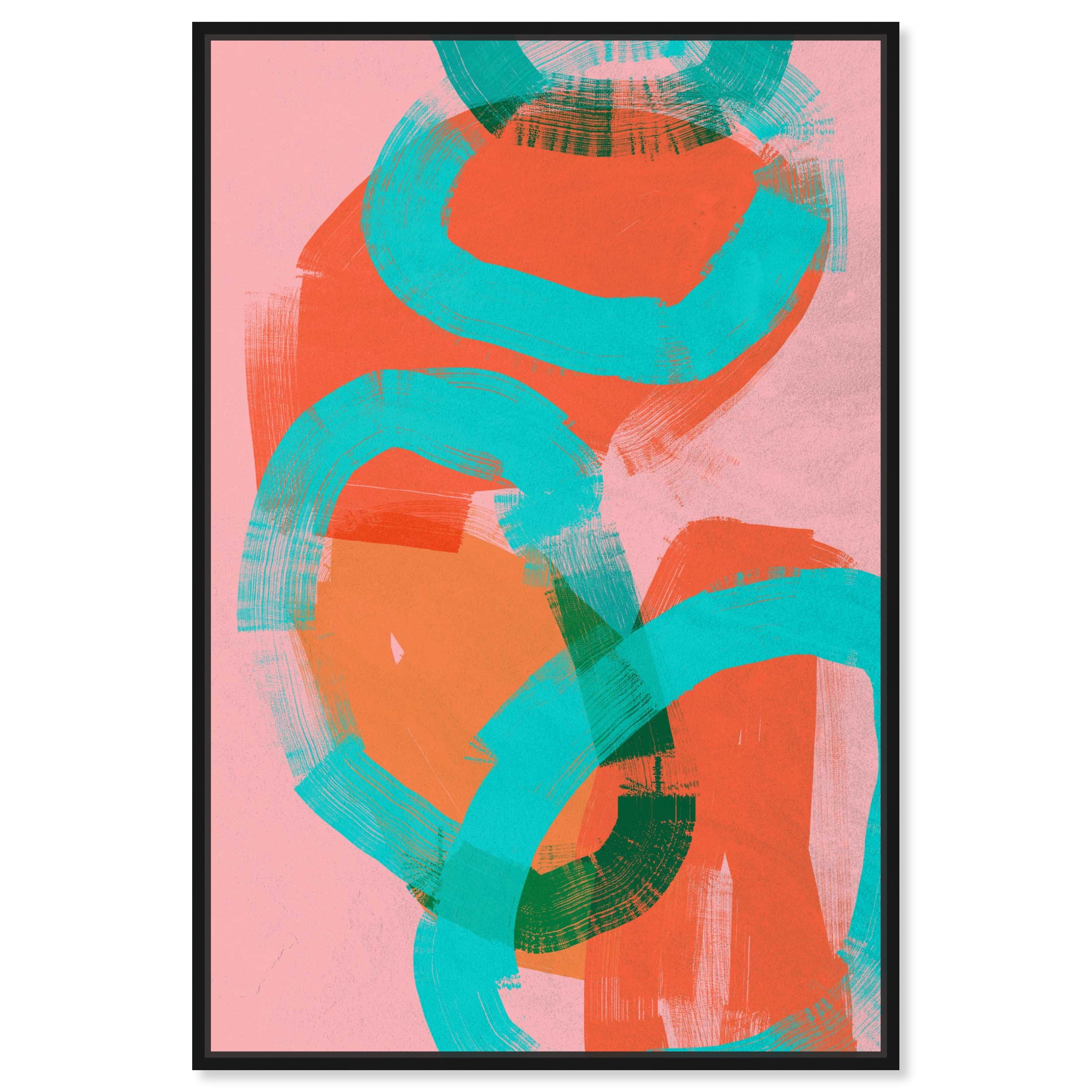 Candy Chain Modern Abstract Geometric Canvas Wall Art by Art Remedy ...