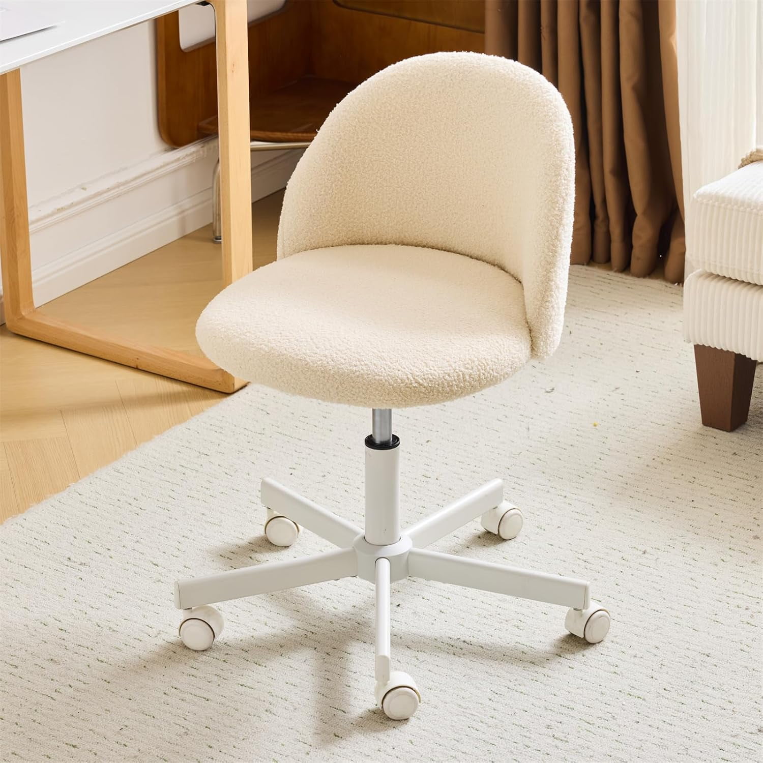 Candy Chair Armless Cute Desk Chair,Comfy Small Office Chair with ...