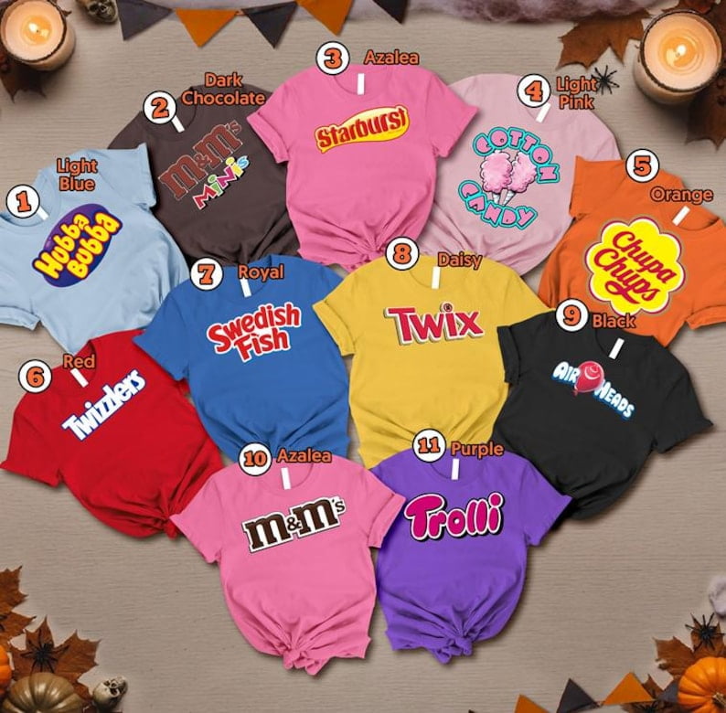 Candy Chocolate Halloween Costumes Shirt, Candy Halloween Group ...