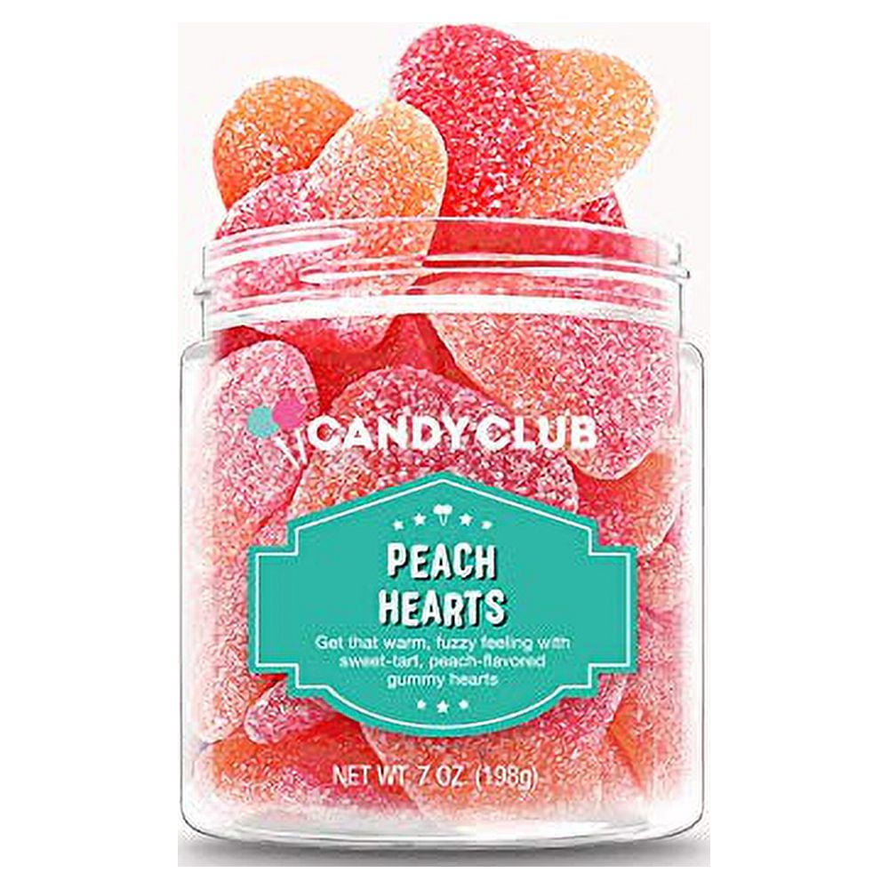 Candy Club Gourmet Gummy Peach Hearts, Sweet and Fruity Gummies for ...