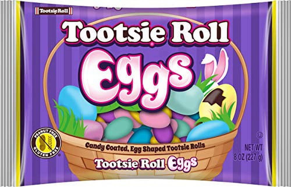 TOOTSIE ROLL INDUSTRIES, Candy Coated Tootsie Roll Eggs, Chewy Milk ...