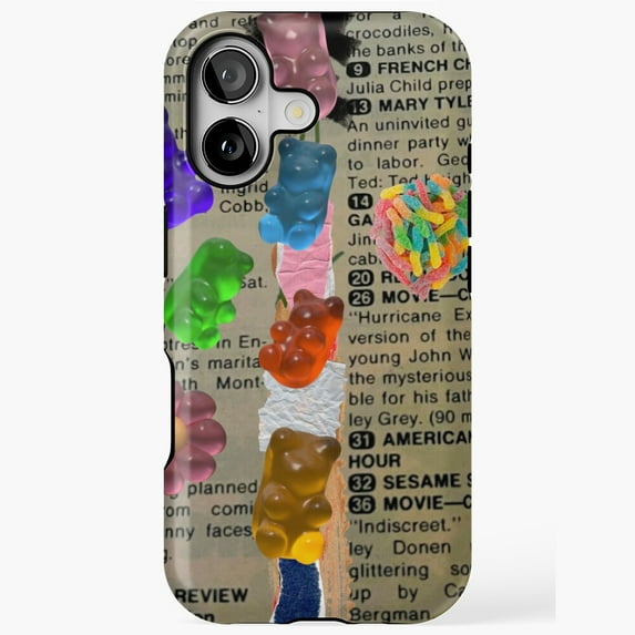 Candy Collage Sweet Pattern Artwork Tough Case for iPhone 17 through 11 ...