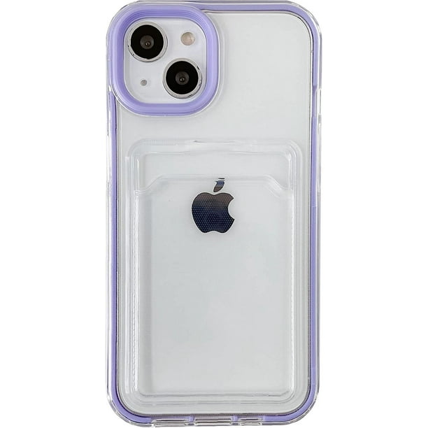 Candy Color Card Holder Clear Shockproof Soft Compatible with iPhone ...