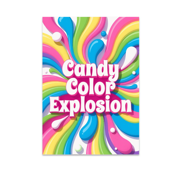 Candy Color Explosion - Abstract Art Enthusiast - 13x19 Poster Print ...