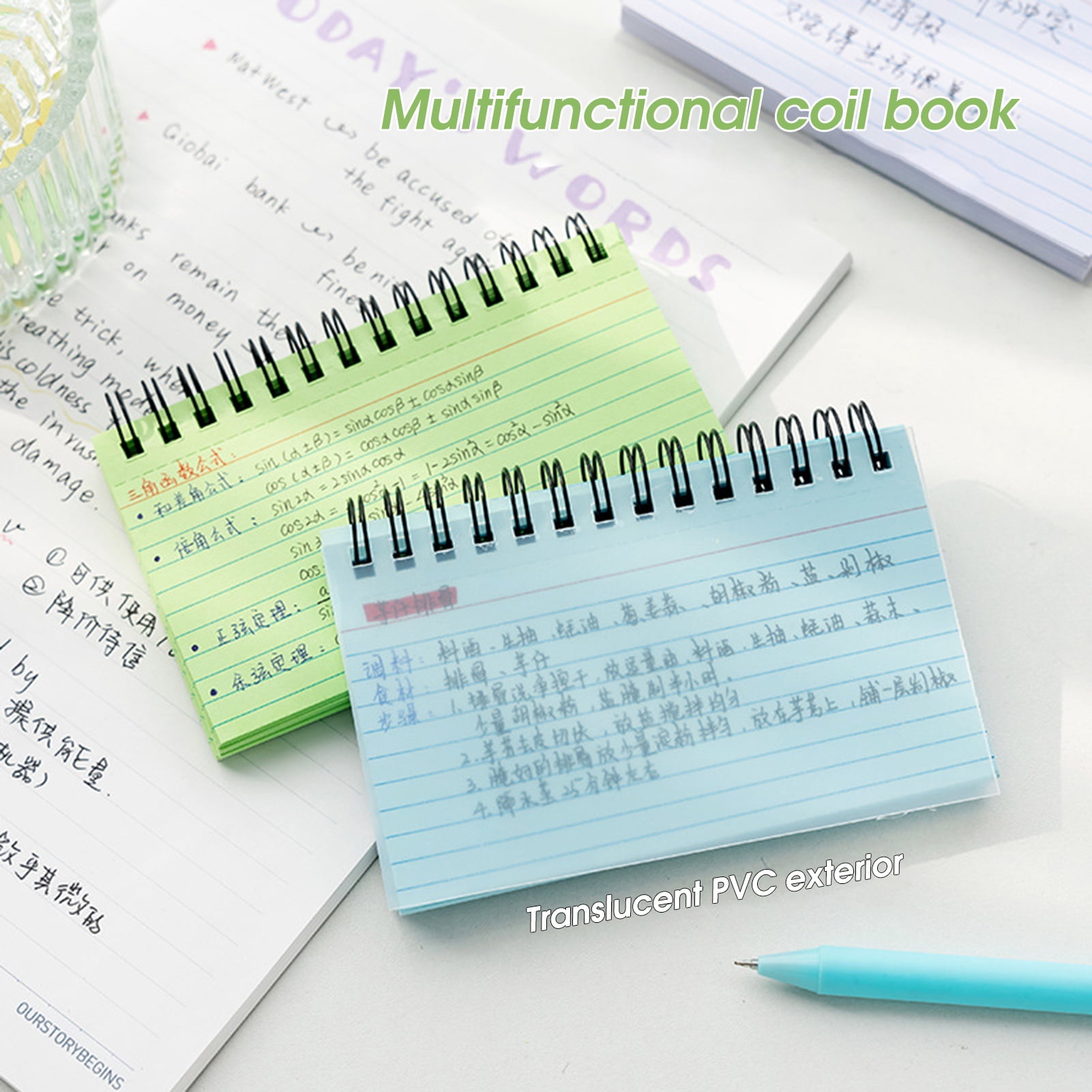 Candy Color Horizontal Line Smooth Writing Thickened Coil Book Staff ...