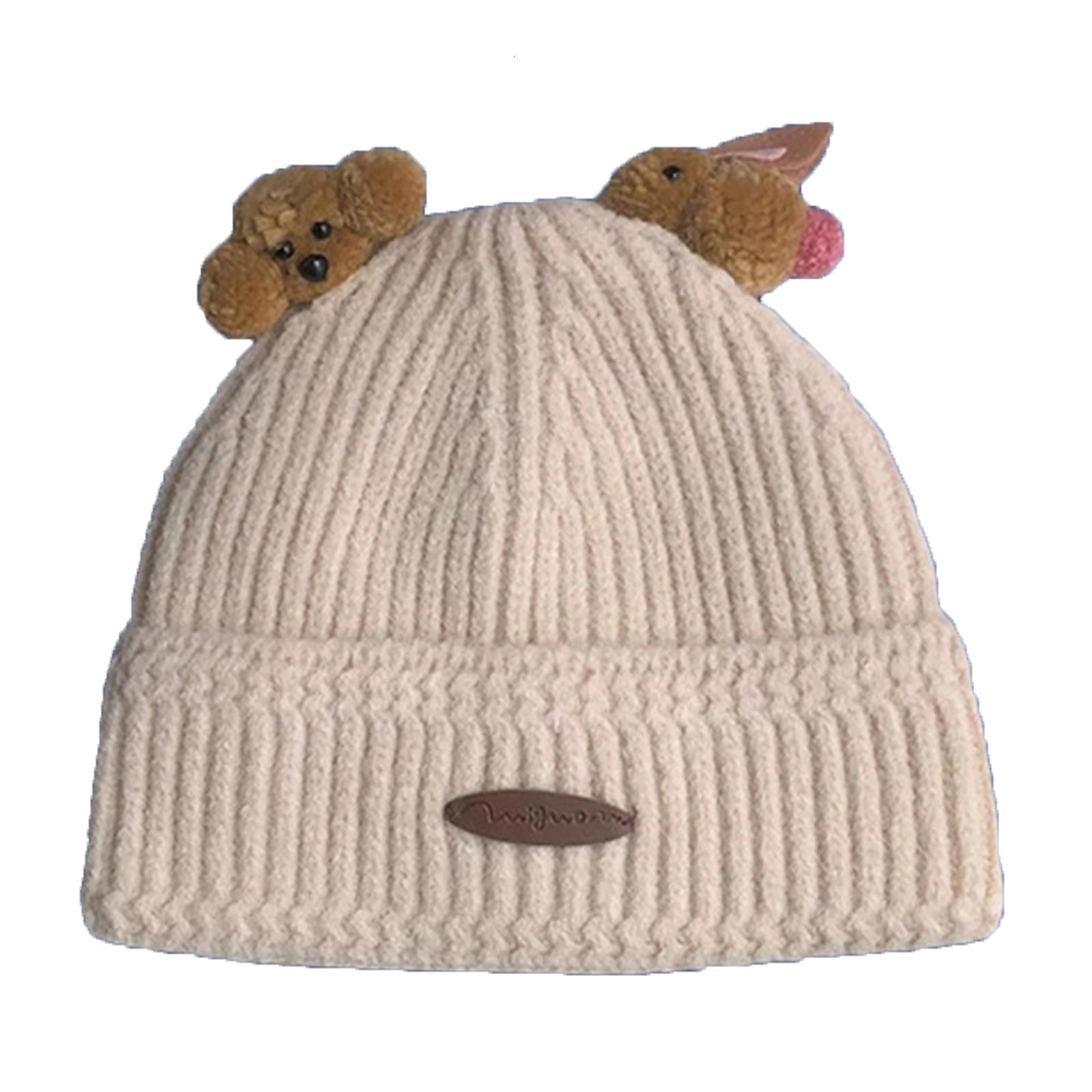 Candy Color Knit Hat Beanie Hat Cute for Doll Wool Hat Warm for Chilly ...