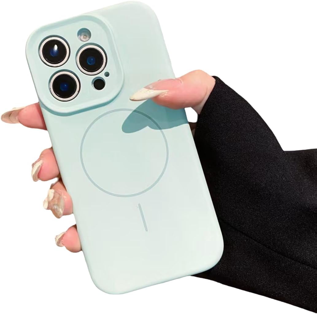Candy Color Liquid Silicone Magnetic Phone Case for iPhone, Compatible ...