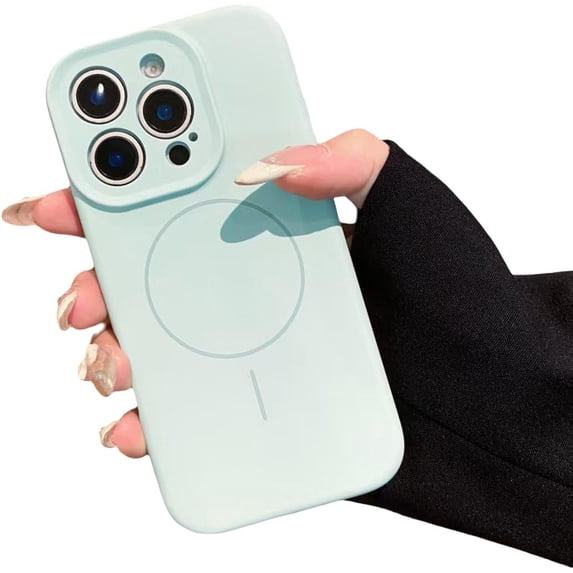 Candy Color Liquid Silicone Magnetic Phone Case for iPhone, Compatible ...