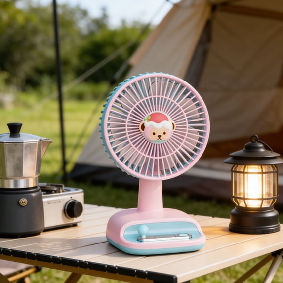 Candy Color Mini Desktop Fan, 3 Speed USB Rechargeable Quiet Portable ...