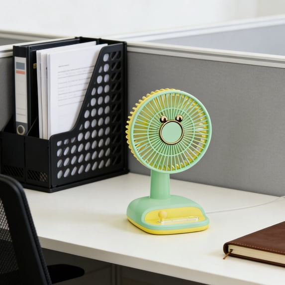 Candy Color Mini Desktop Fan USB Rechargeable Small Cooling Fan ...