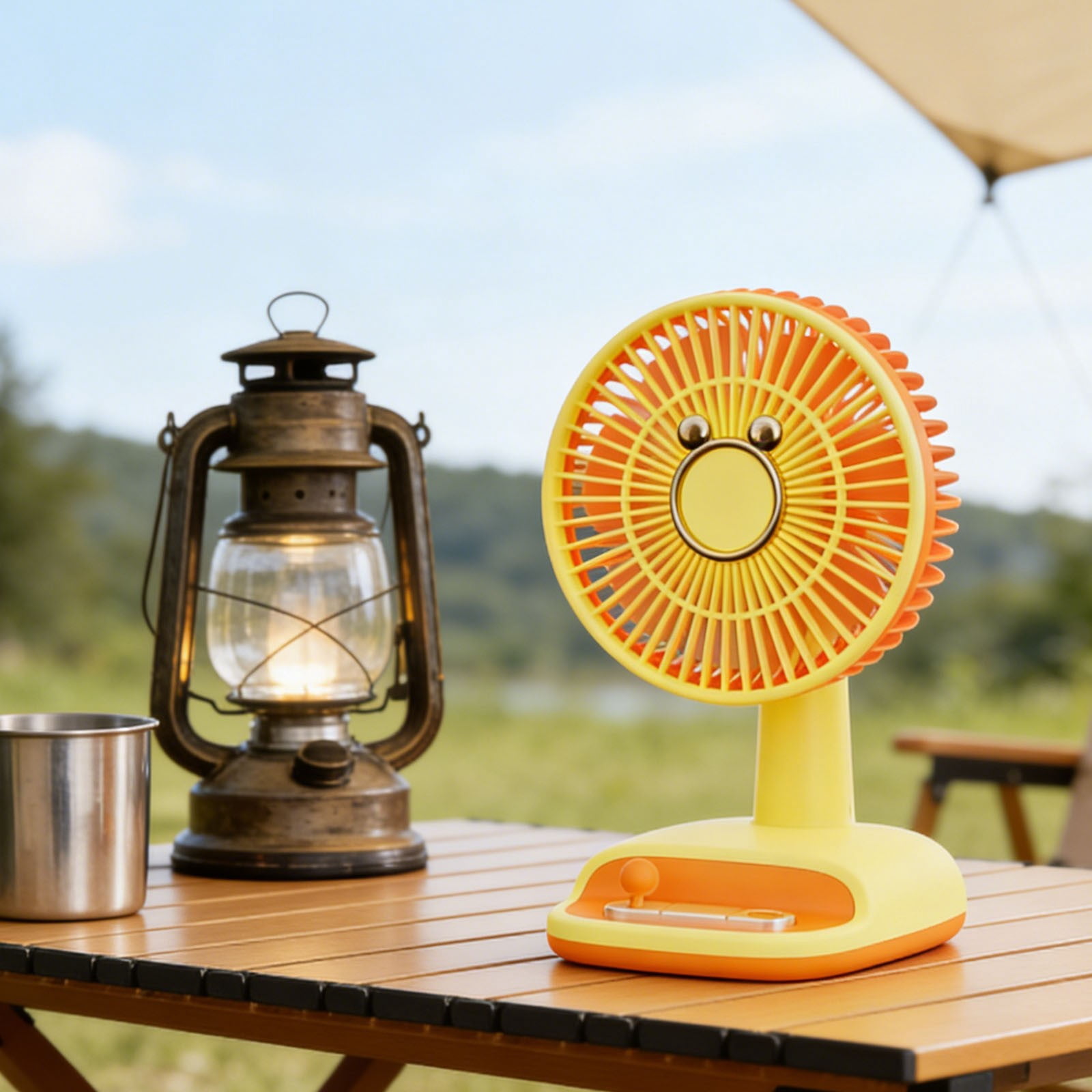 Candy Color Mini Desktop Fan USB Rechargeable Small Fan For Office Desk ...