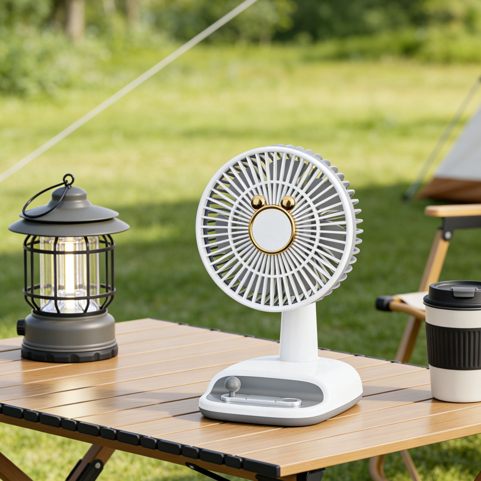 Candy Color Mini Desktop Fan, USB Rechargeable Small Fan, for Office ...