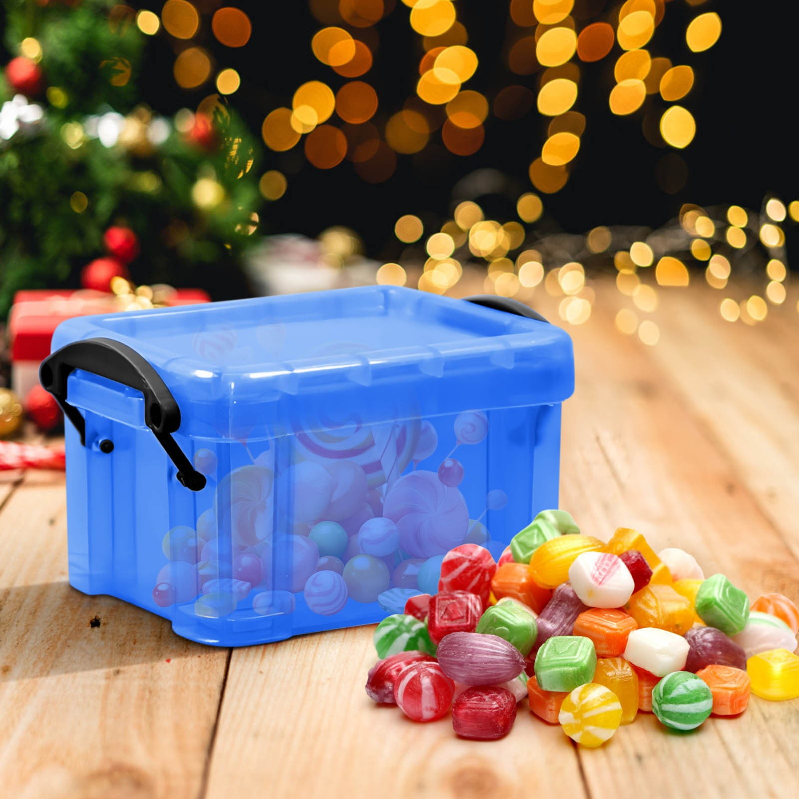 Candy Color Mini Storage Box with Lock | 0.14L Transparent Acrylic ...