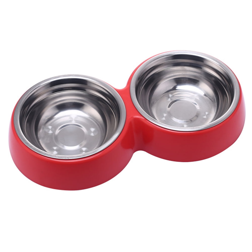Candy Color Pet Stainless Steel Double Bowl Dog Bowl Cat Basin Pet ...