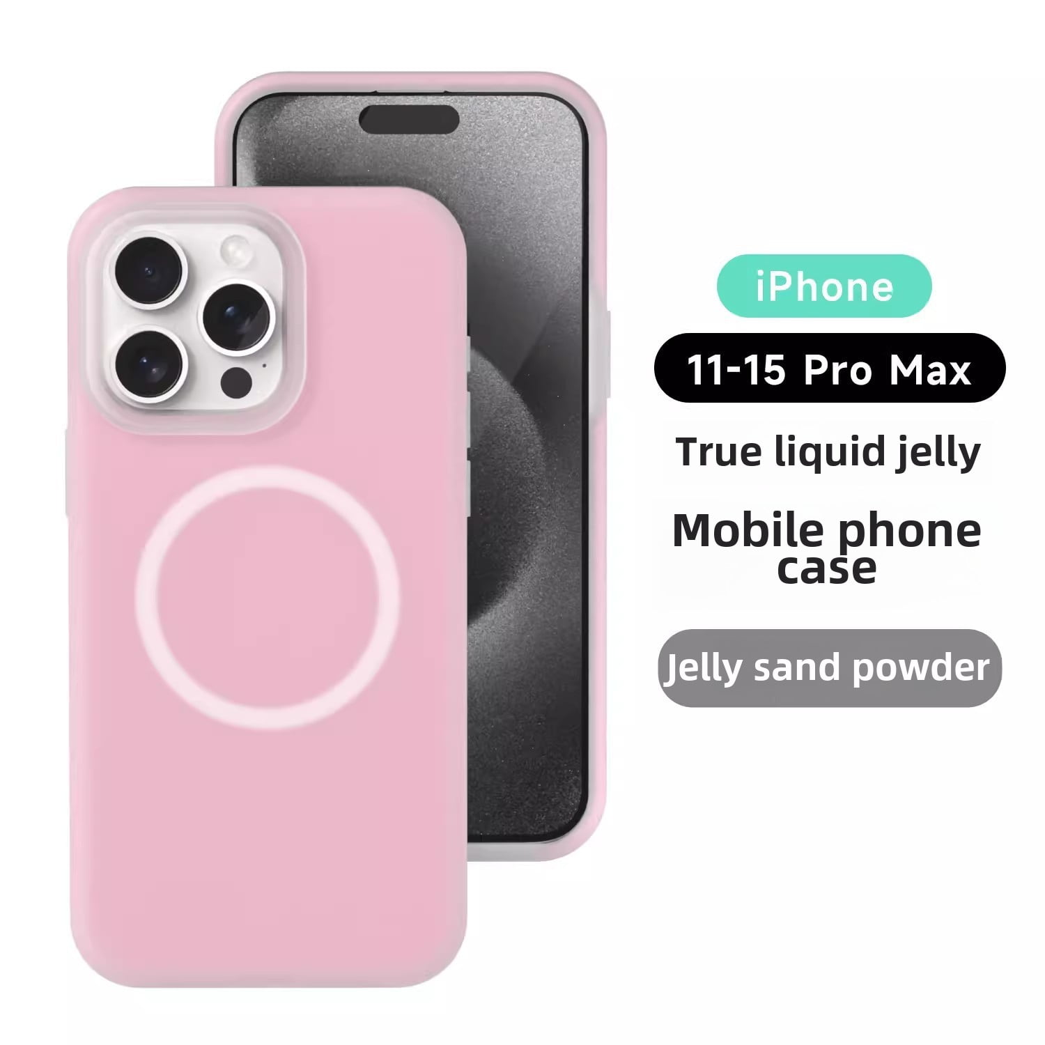 Candy Color Silicone Magnetic Phone Case for iPhone 11 Pro Max, iPhone 12 Pro Max, iPhone13 Pro ...