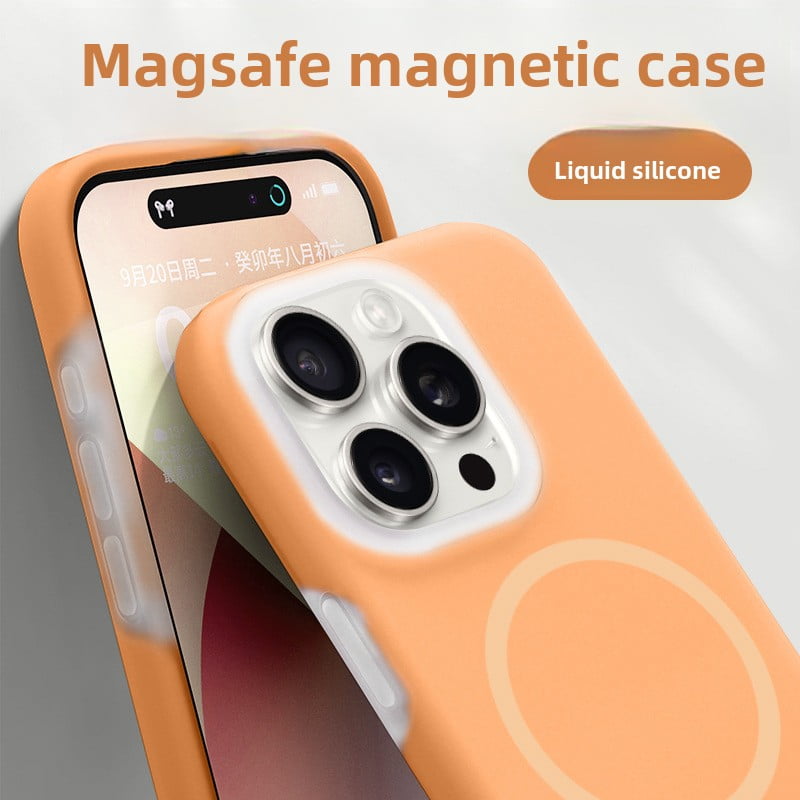 Candy Color Silicone Magnetic Phone Case for iPhone 11 Pro Max, iPhone 12 Pro Max, iPhone13 Pro ...