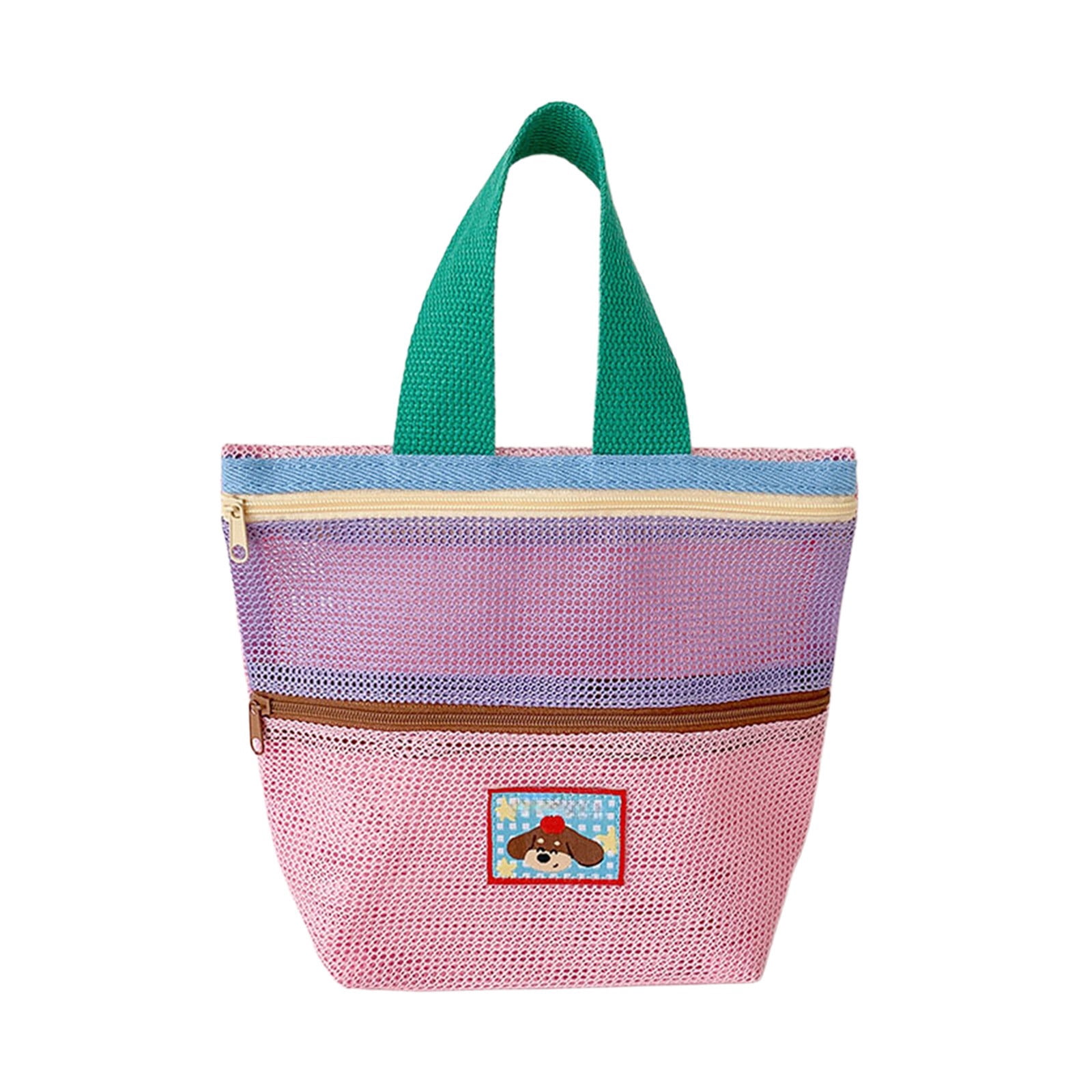 Candy Color Small Portable Tote Bag Mesh Cosmetic Bag Travel Toiletry ...