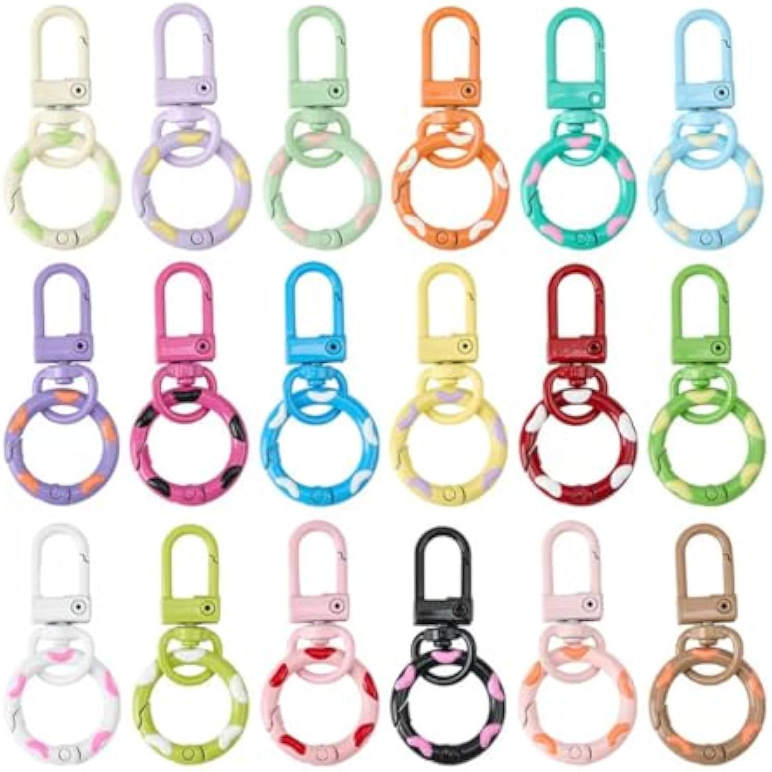 Candy Color Spring Keychain Candy Colorful Metal Lobster Claw Keychain ...