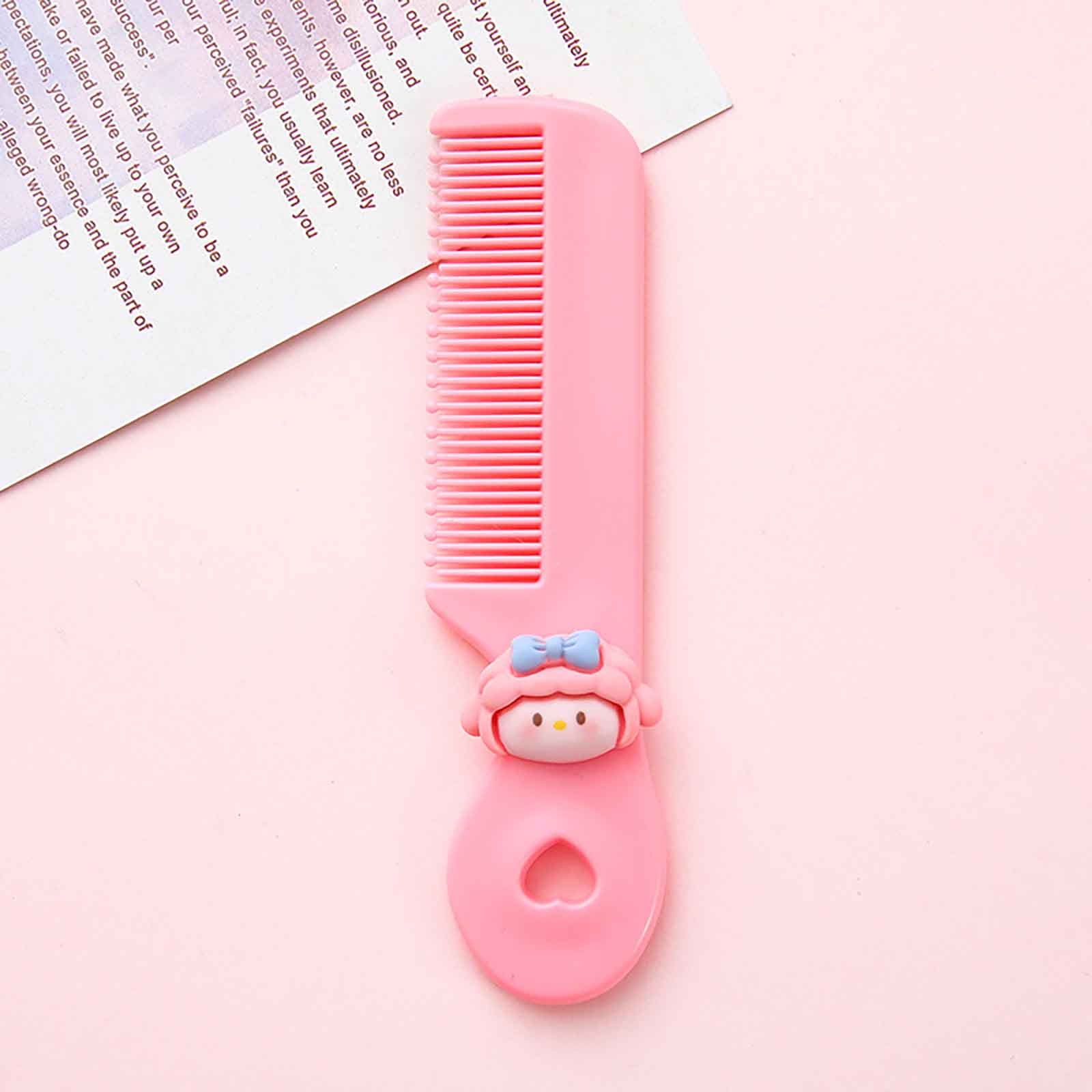 Candy Colored Mini Detangling Comb with Soft Circular Bristles for ...