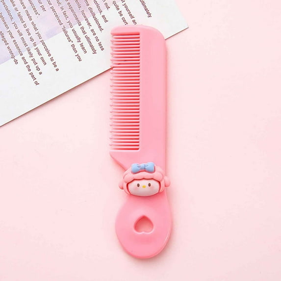 Candy Colored Mini Detangling Comb with Soft Circular Bristles for ...