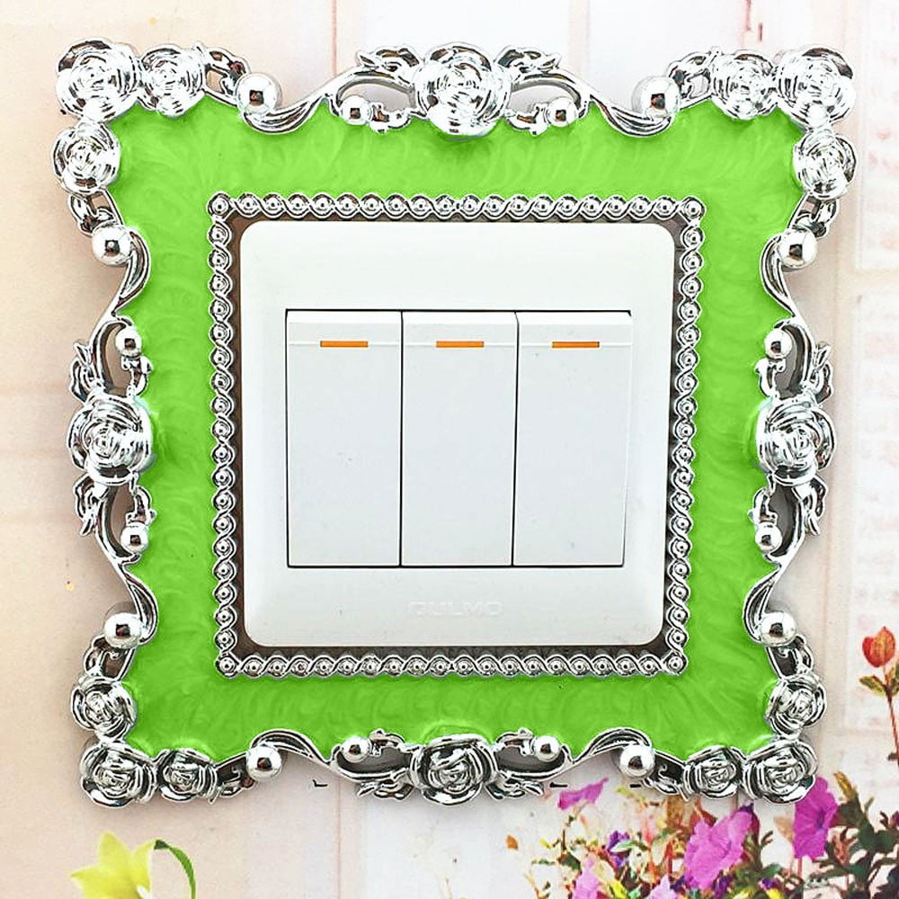 Candy-Coloured Resin Rose Lace Switch Cover Light Green Home Cover ...