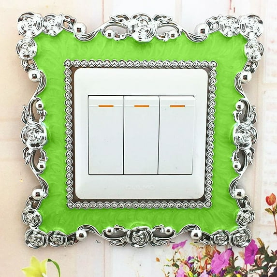 Candy-Coloured Resin Rose Lace Switch Cover Light Green Home Cover ...