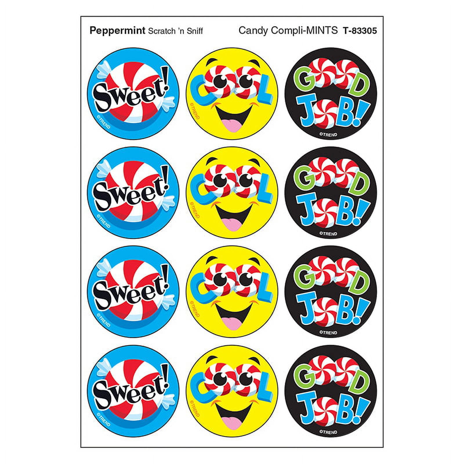Candy Compli-MINTS/Peppermint Stinky Stickers, 48 Count | Bundle of 10 ...