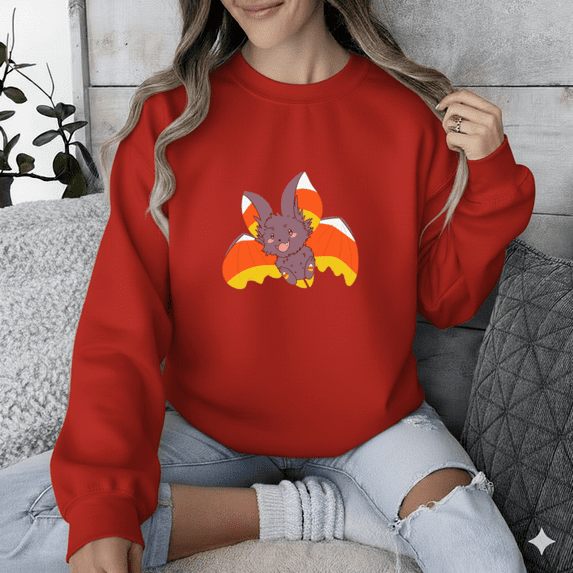 Candy Corn Bat Cutie Cute Retro Halloween Sweet Treat Design Sweatshirt ...