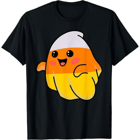 Candy Corn Ghost Costume Funny Lazy Halloween Cute Ghostie T-Shirt ...