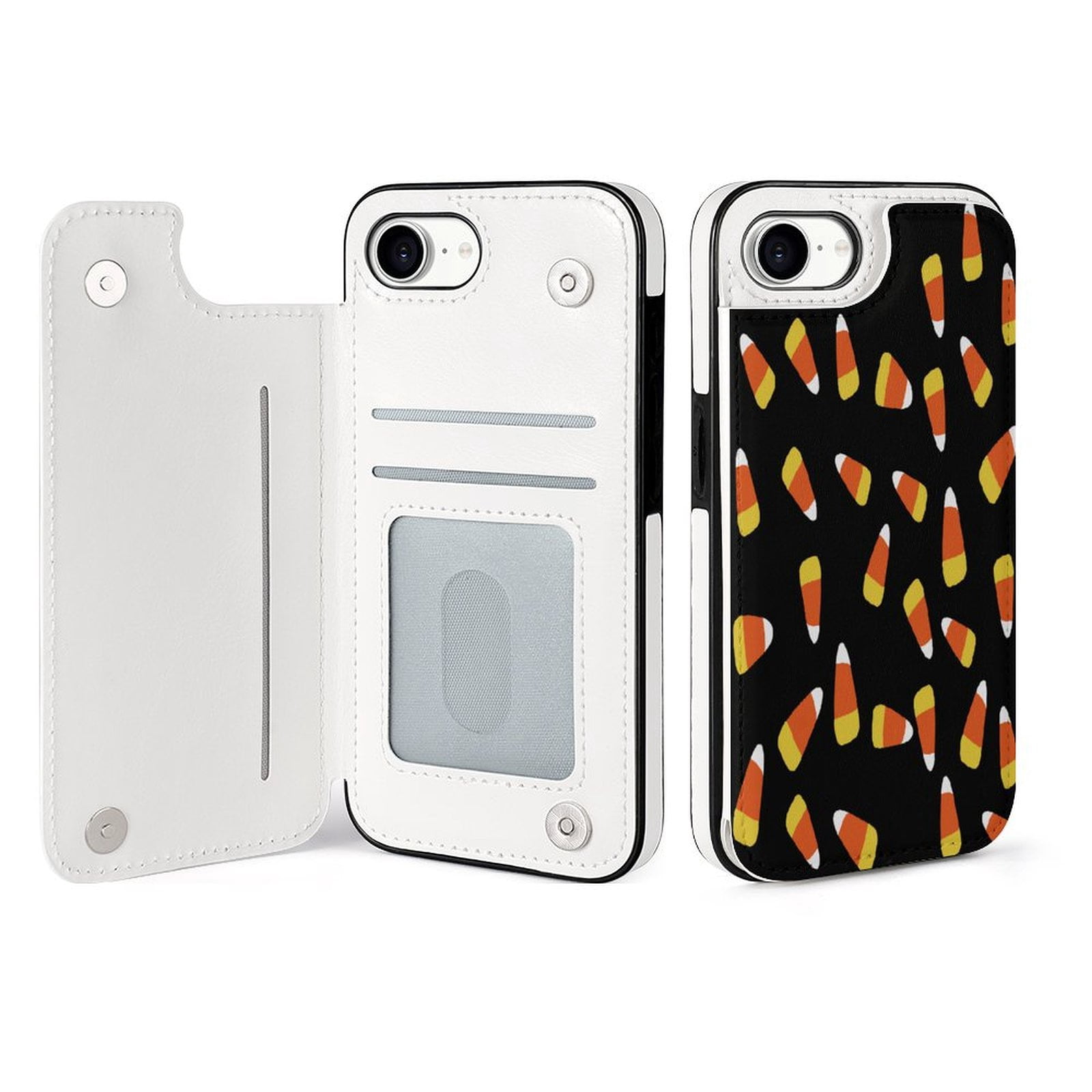 Candy Corn Leather Wallet Case for iPhone 16 Pro Max 16E 16SE4 16PRO ...