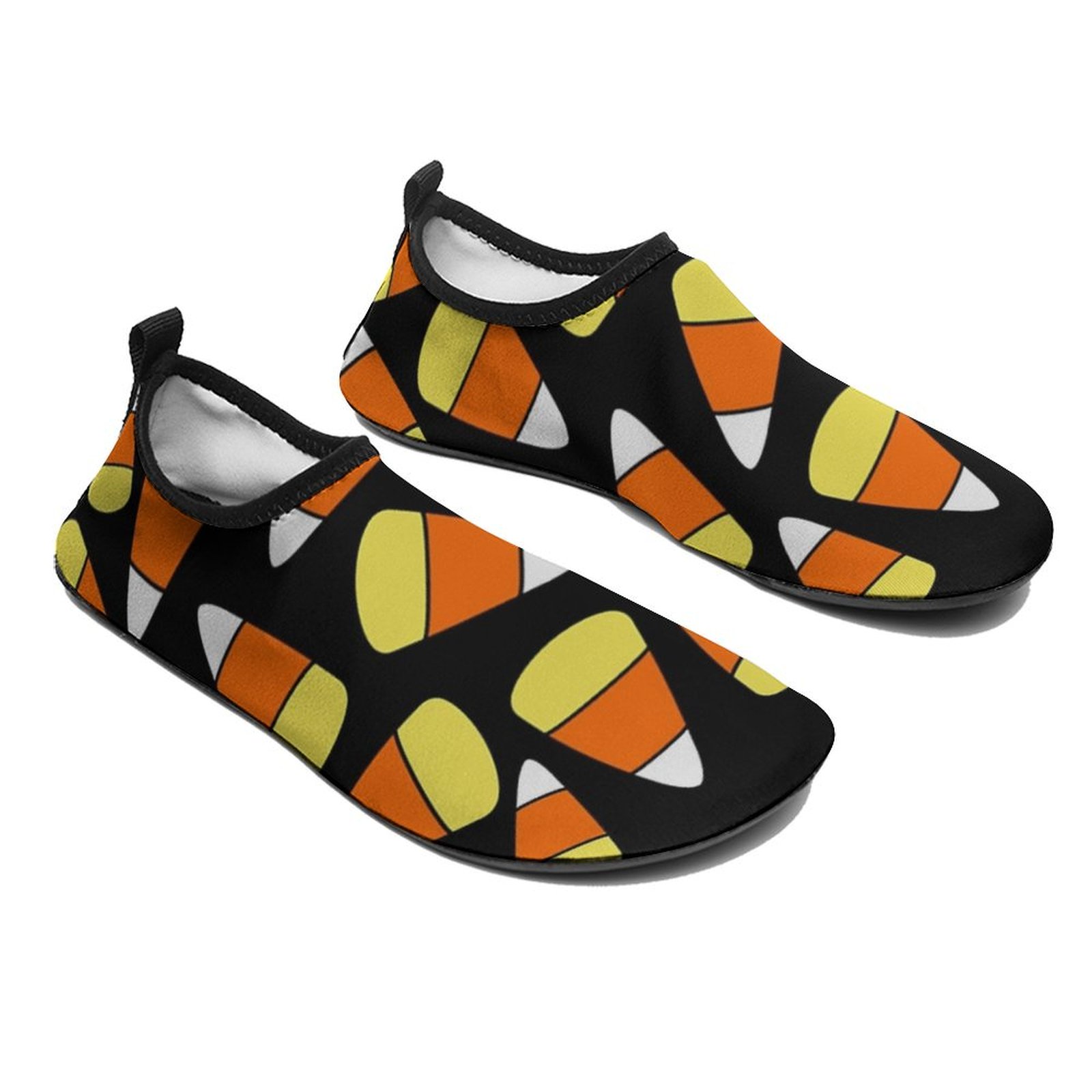 Candy Corn Pattern Halloween Water Shoes Beach Slip-on Shoes for Men ...