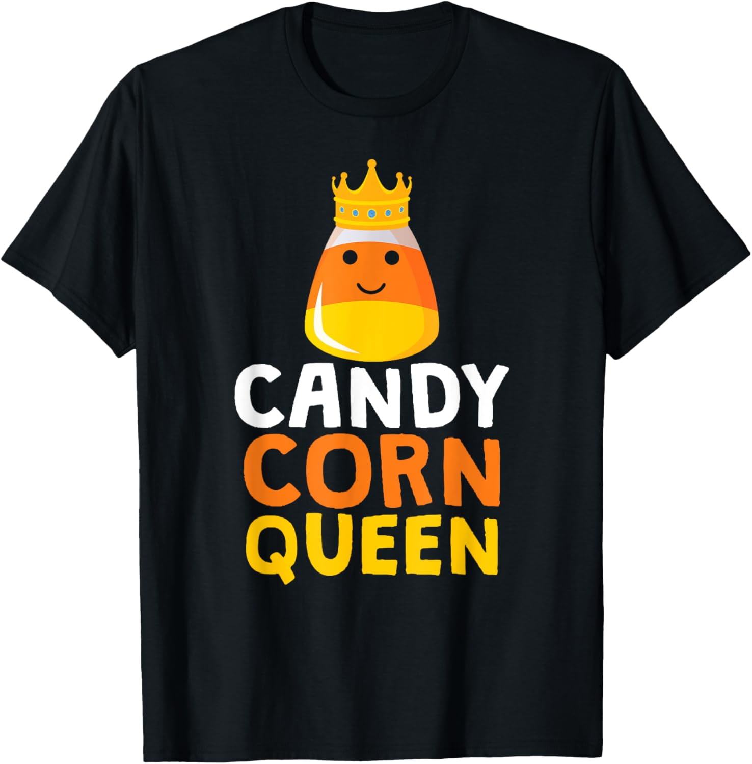 Candy Corn Queen Cute Halloween Kawaii Crown T-Shirt - Walmart.com