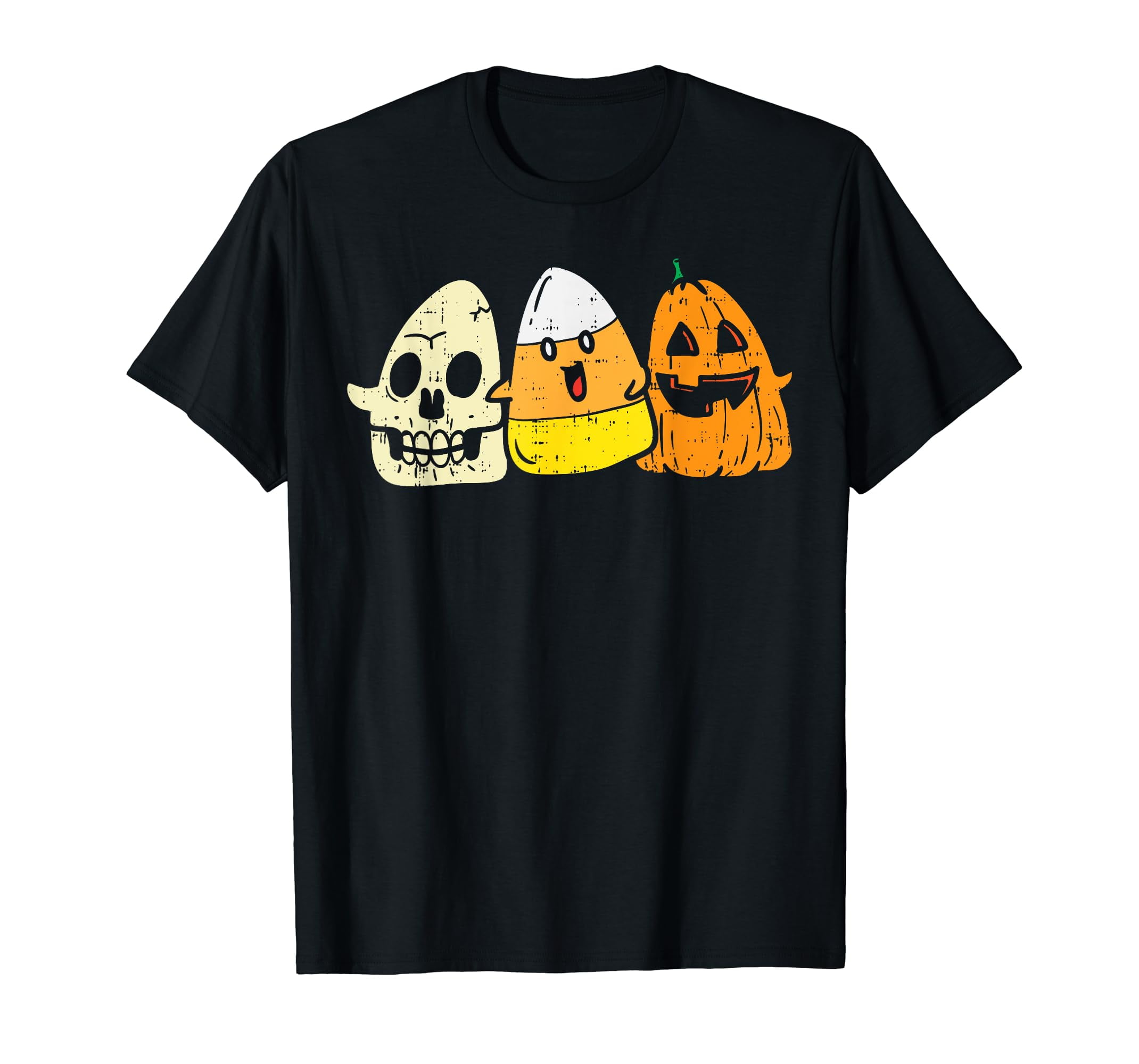 Candy Corn Skeleton Skull Pumpkin Fun Halloween Costume Mens T-Shirt ...