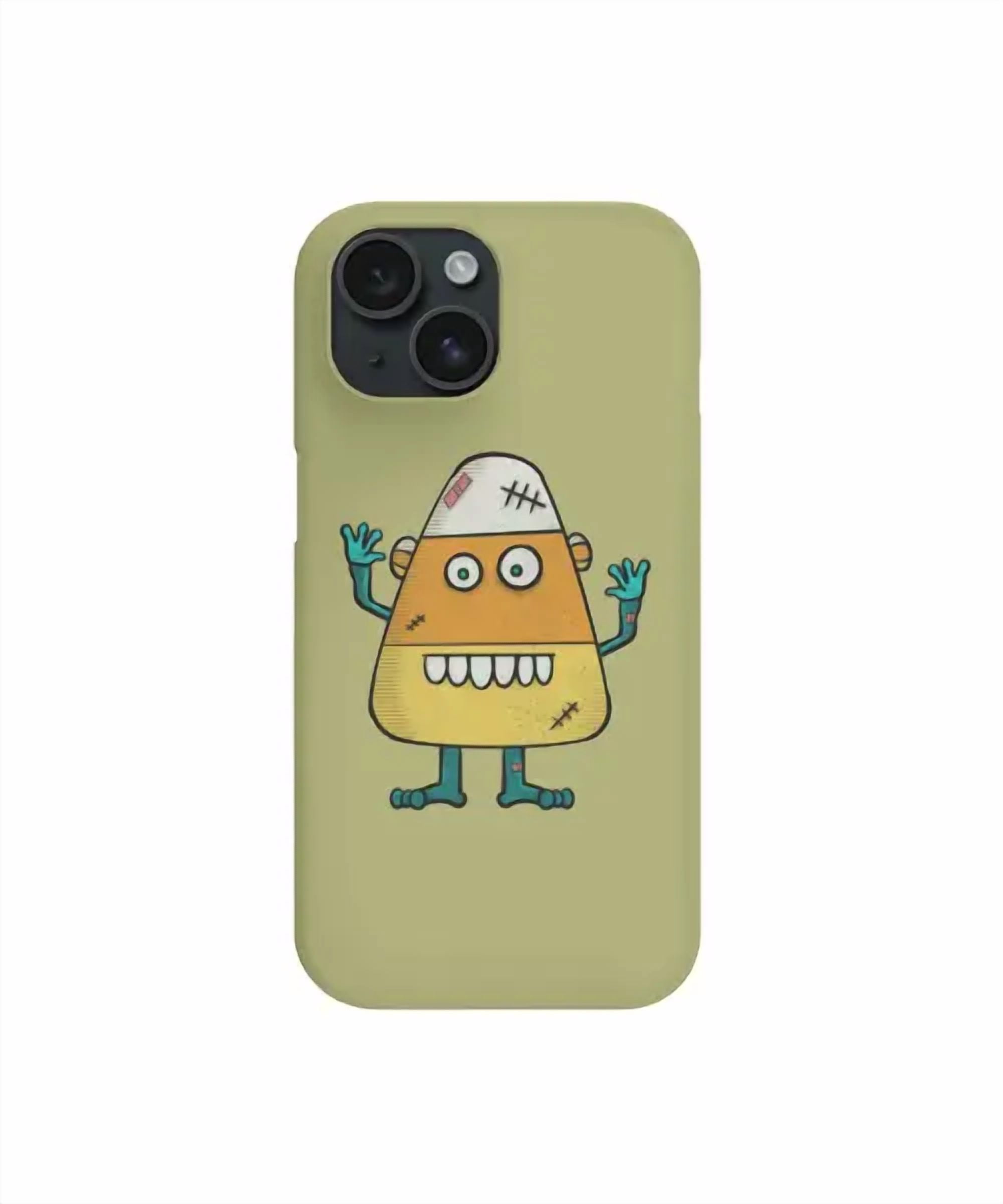 Candy Corn Zombie Funny Halloween Food Phone Case for iPhone 16 15 14 ...