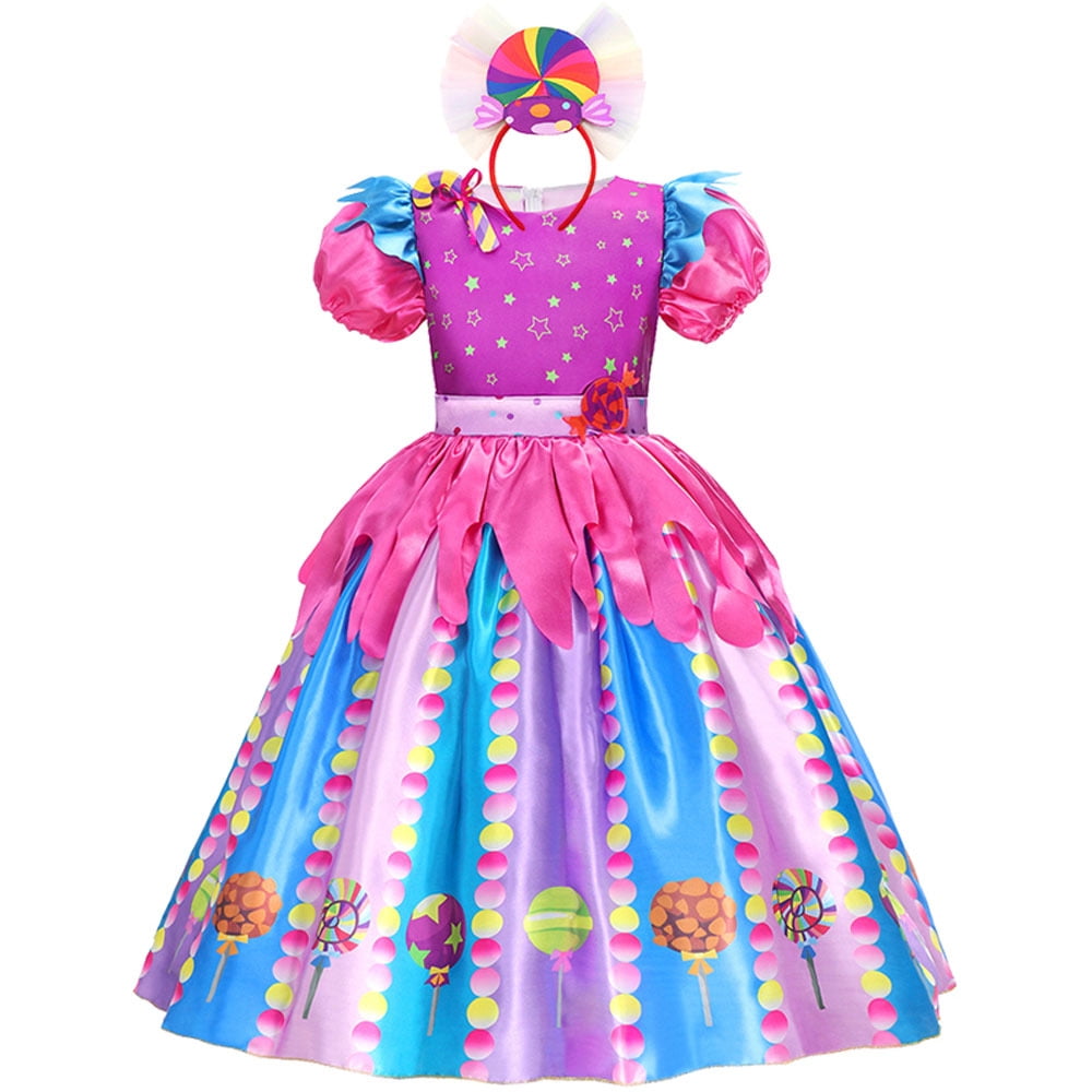 Candy Costume for Girls with Headband Rainbow Lollipop Tutu Dress ...