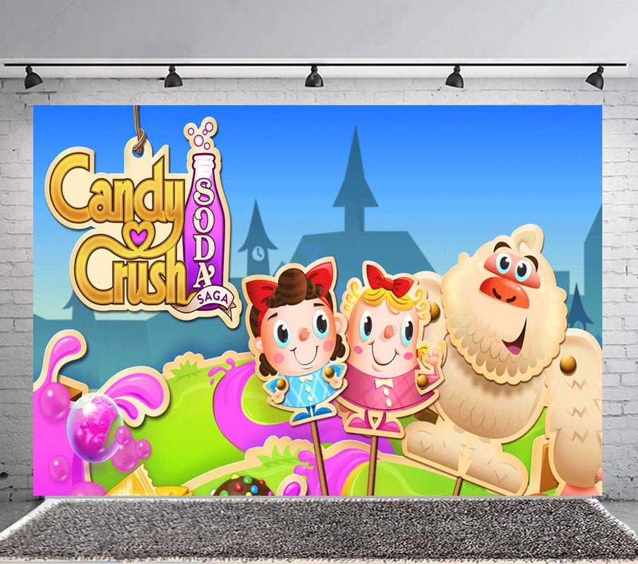 Candy Crush Saga Backdrop Banner Party Supplies Poster Movie Theme ...