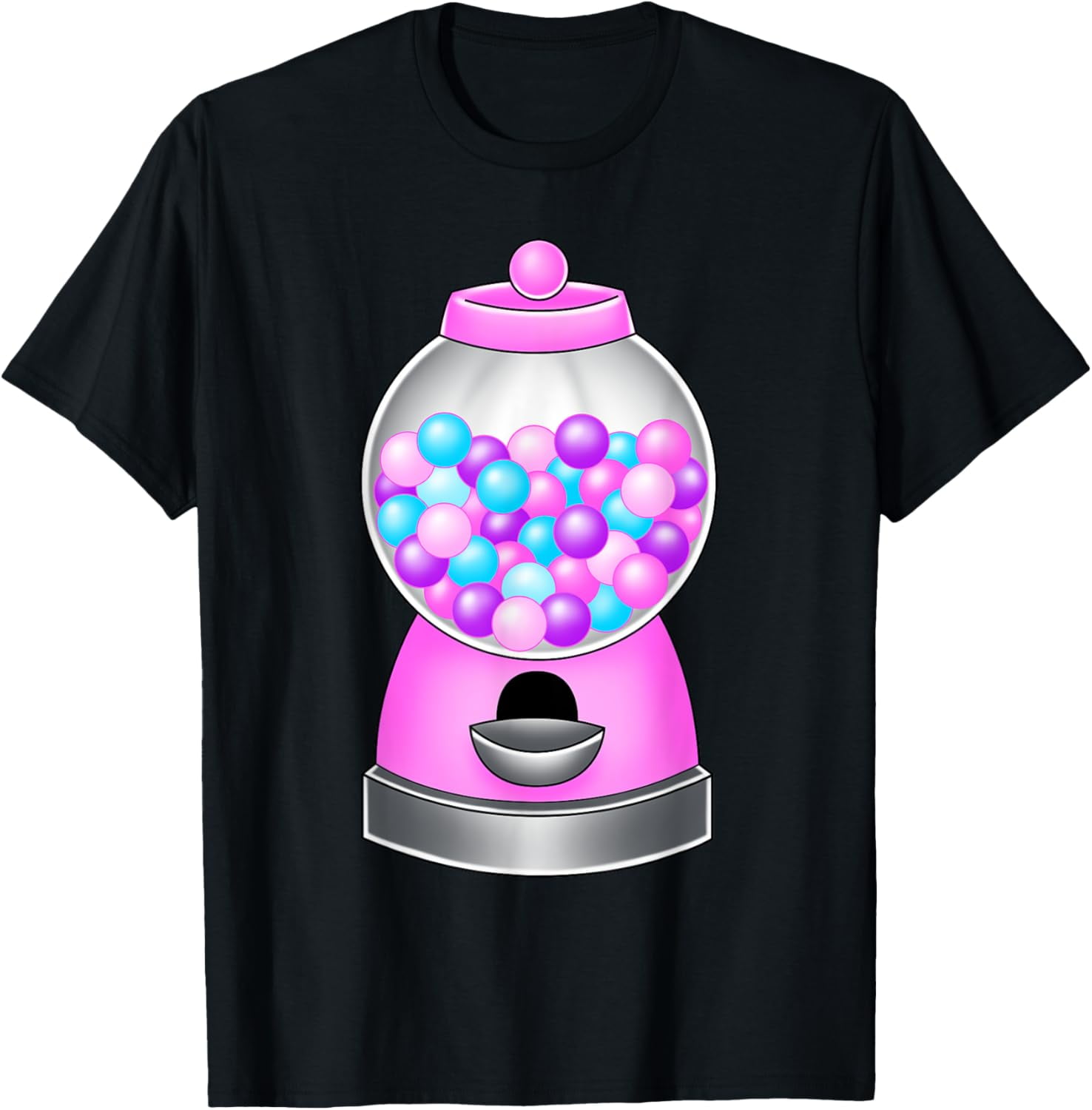 Candy Cute Pink Gumball Sweet Bubble Gum Machine T-Shirt men and women ...