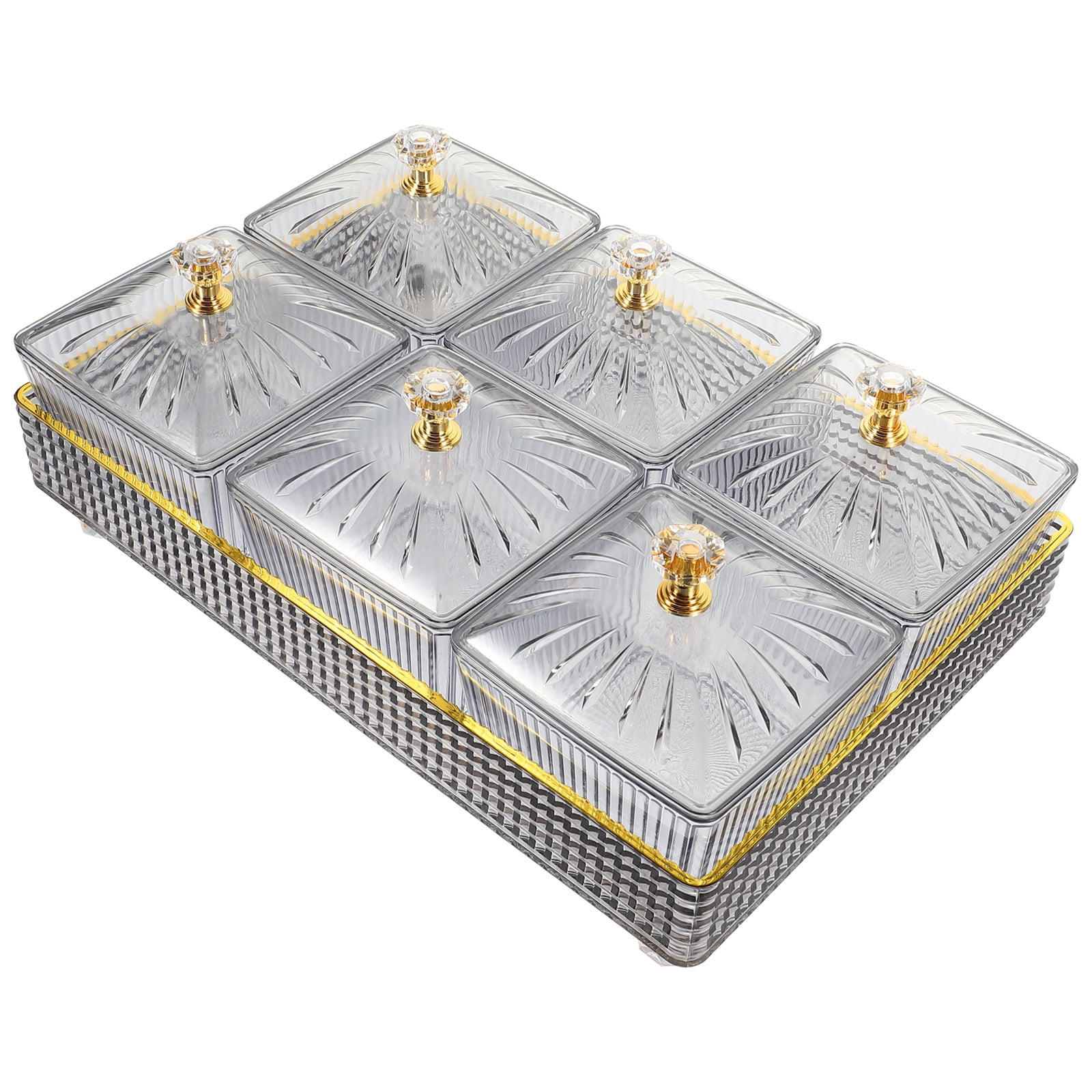 Candy Dish Snack Compartment Platter Fruits Plate Practical - Walmart.com